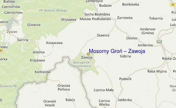 Mosorny Groń – Zawoja Información del Ski Resort,condiciones de nieve ...
